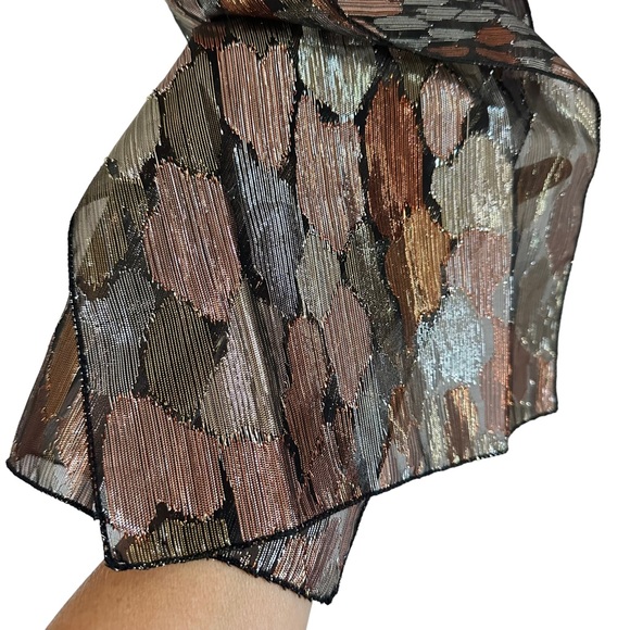 Vintage | Accessories | Vintage Metallic Scarf | Poshmark